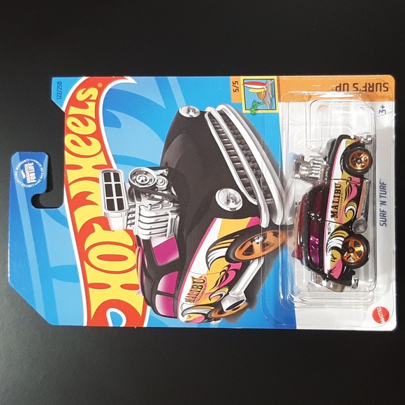 Mattel | Other | Hot Wheels Surf N Turf Black 223 Surfs Up Collection ...